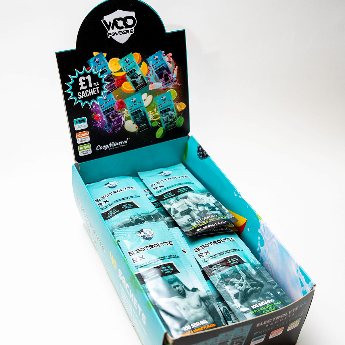 ELECTROLYTE RX 40 SACHET DISPLAY BOX - WHOLESALE – WOD Powders